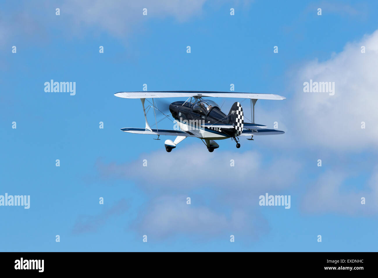 Pitts S-2A Special G-PITZ in flight after take-off from Breighton ...