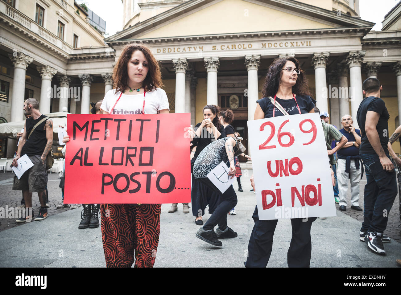 MILAN, ITALY - SEPTEMBER 26: 269 Life manifestation on September 26 ...