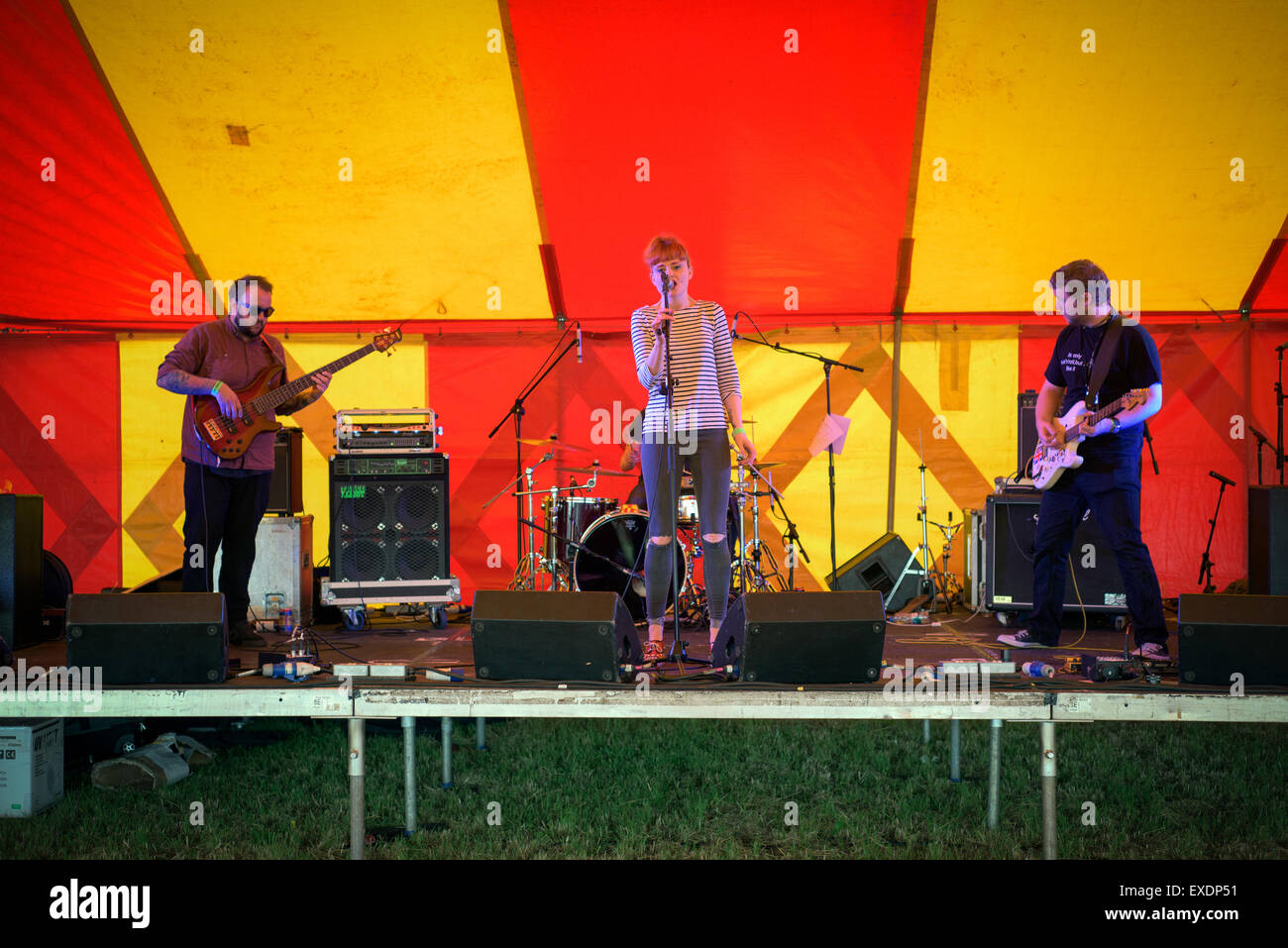 Rolleston, Nottinghamshire, UK. 12th July, 2015. Nottingham band 'Hey ...