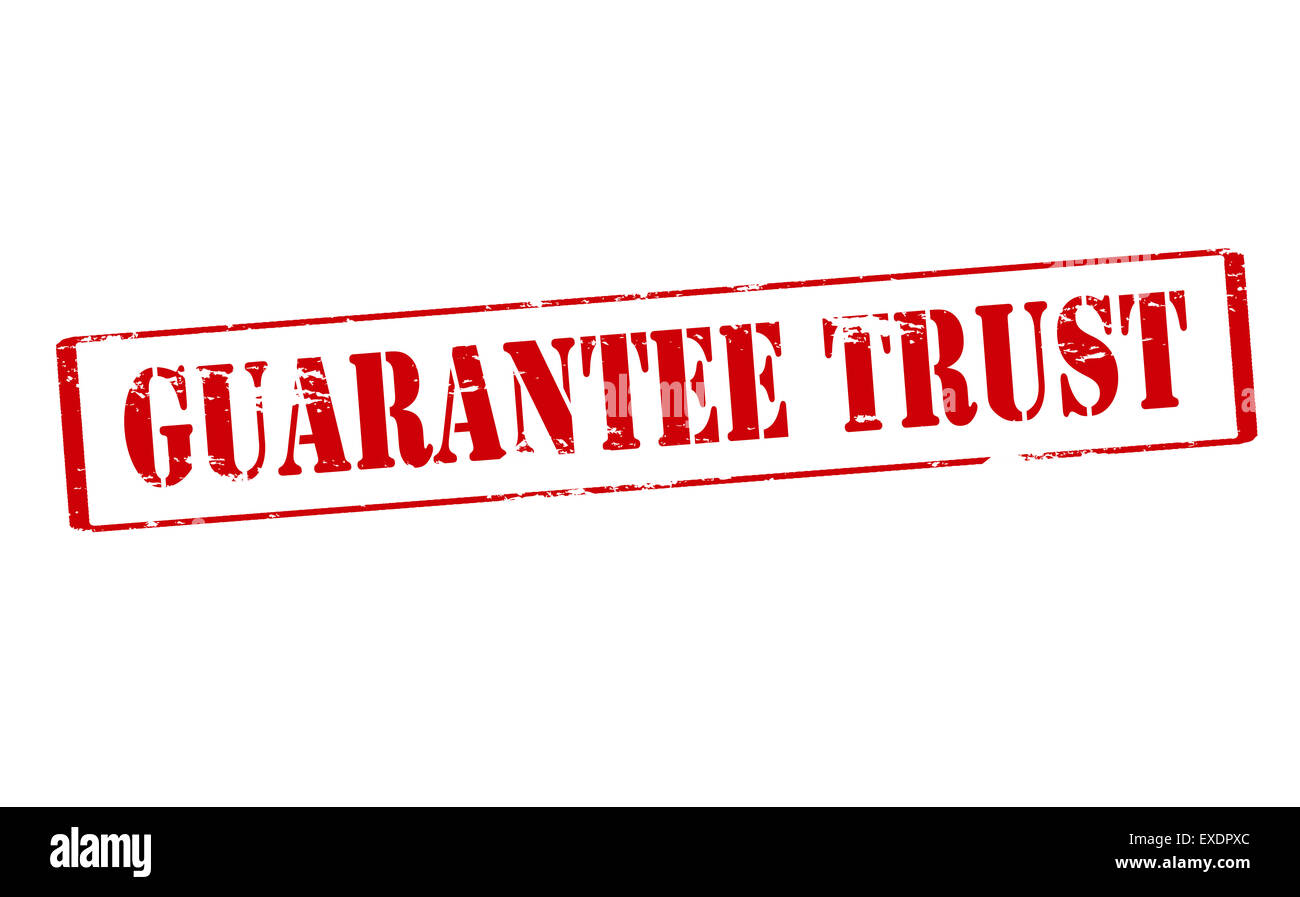 Rubber stamp with text guarantee trust inside, illustration Stock Photo ...