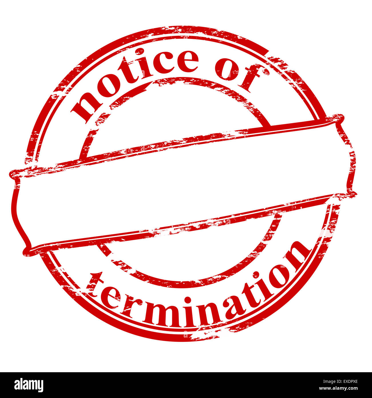 Rubber stamp with text notice of termination inside, illustration Stock ...