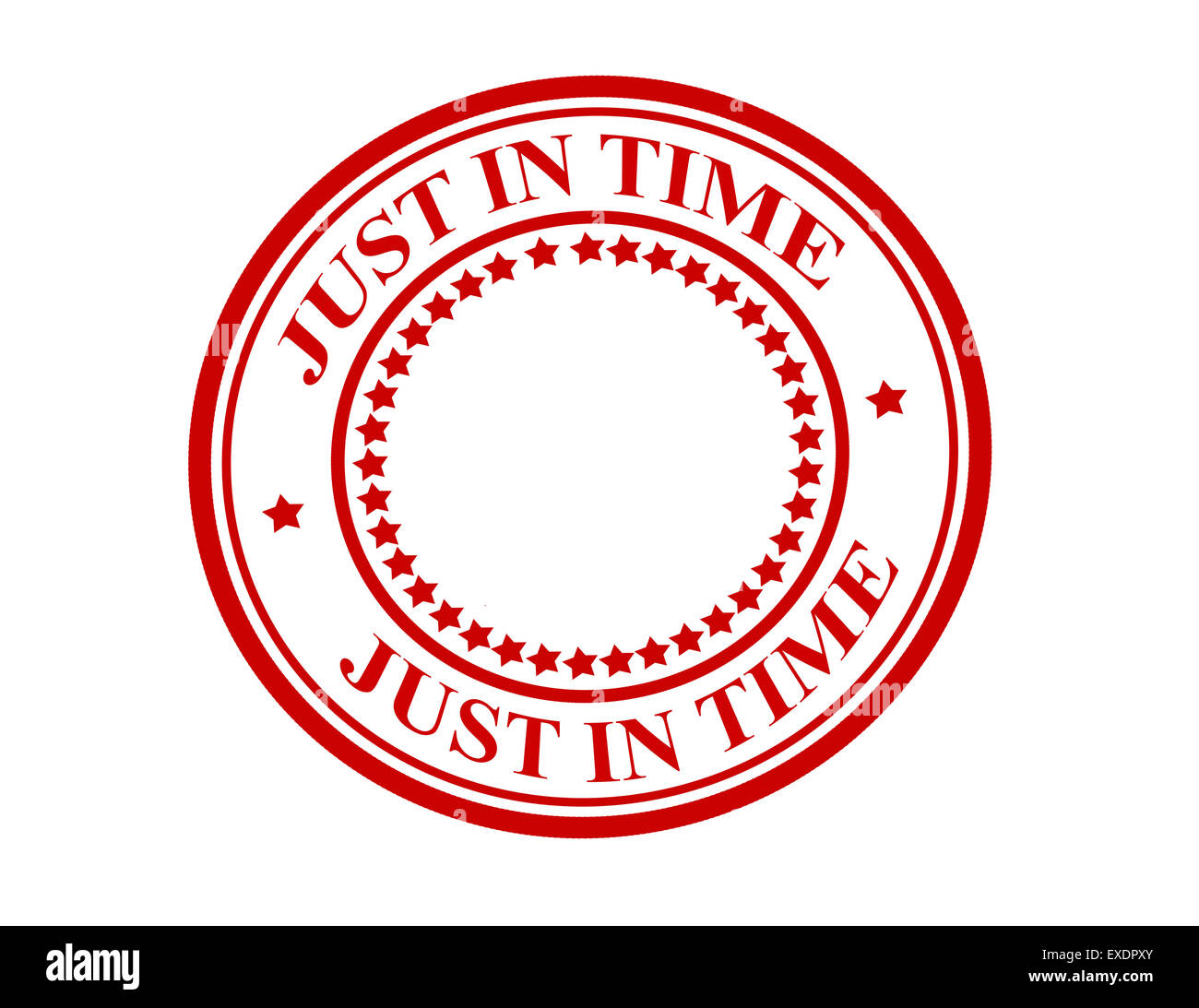Rubber stamp with text just in time inside, illustration Stock Photo ...