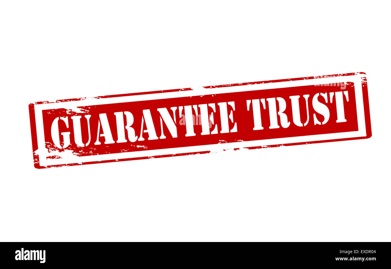 Rubber stamp with text guarantee trust inside, illustration Stock Photo ...