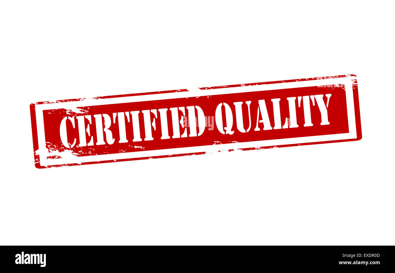 Certified stamp rectangular sign Cut Out Stock Images & Pictures - Alamy