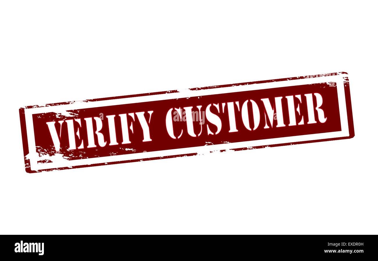 Rubber stamp with text verify customer inside, illustration Stock Photo ...