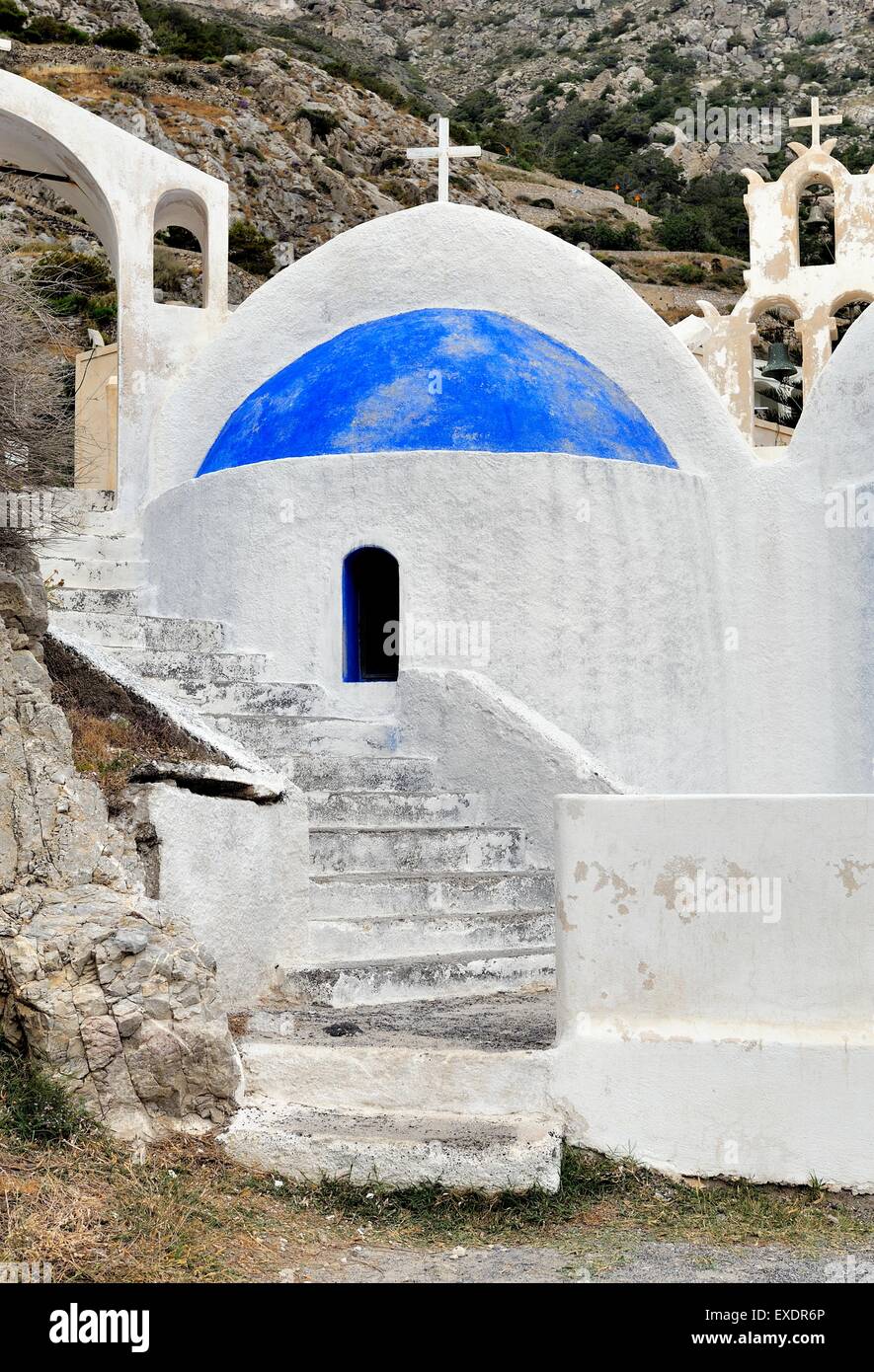 Greece kamari santorini church hi-res stock photography and images - Alamy