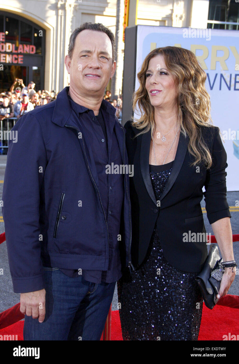 Tom Hanks and Rita Wilson at the Los Angeles premiere of 'Larry Crowne ...