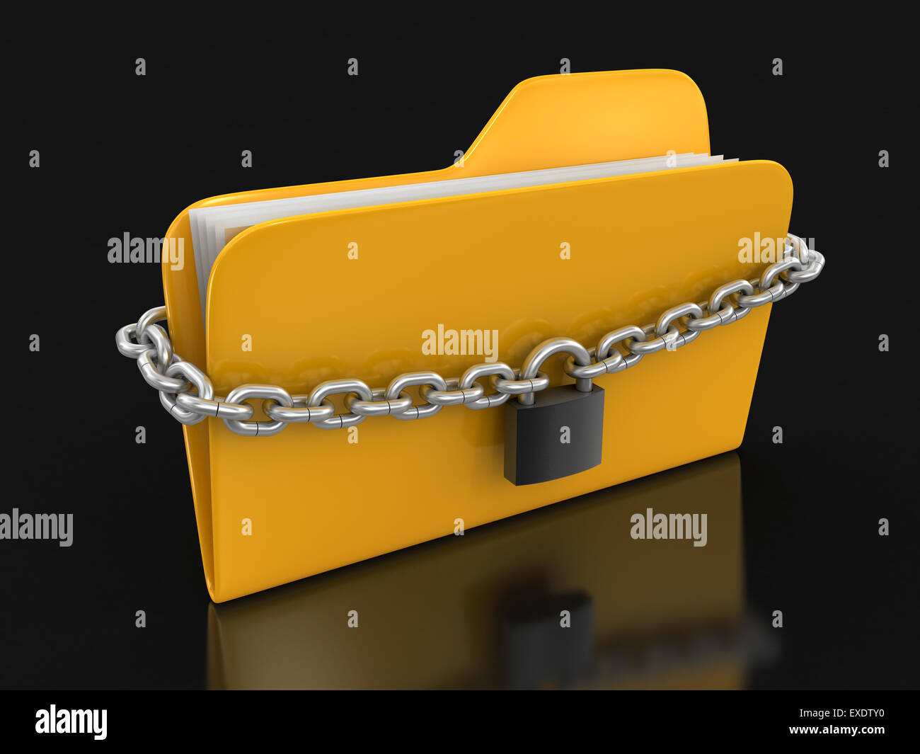 folder and chain. Image with clipping path Stock Photo - Alamy