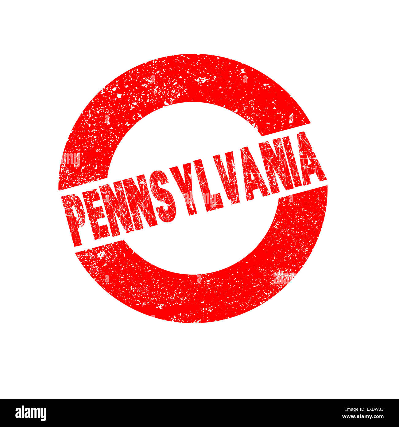 A rubber ink stamp with the text Pennsylvania Stock Photo - Alamy