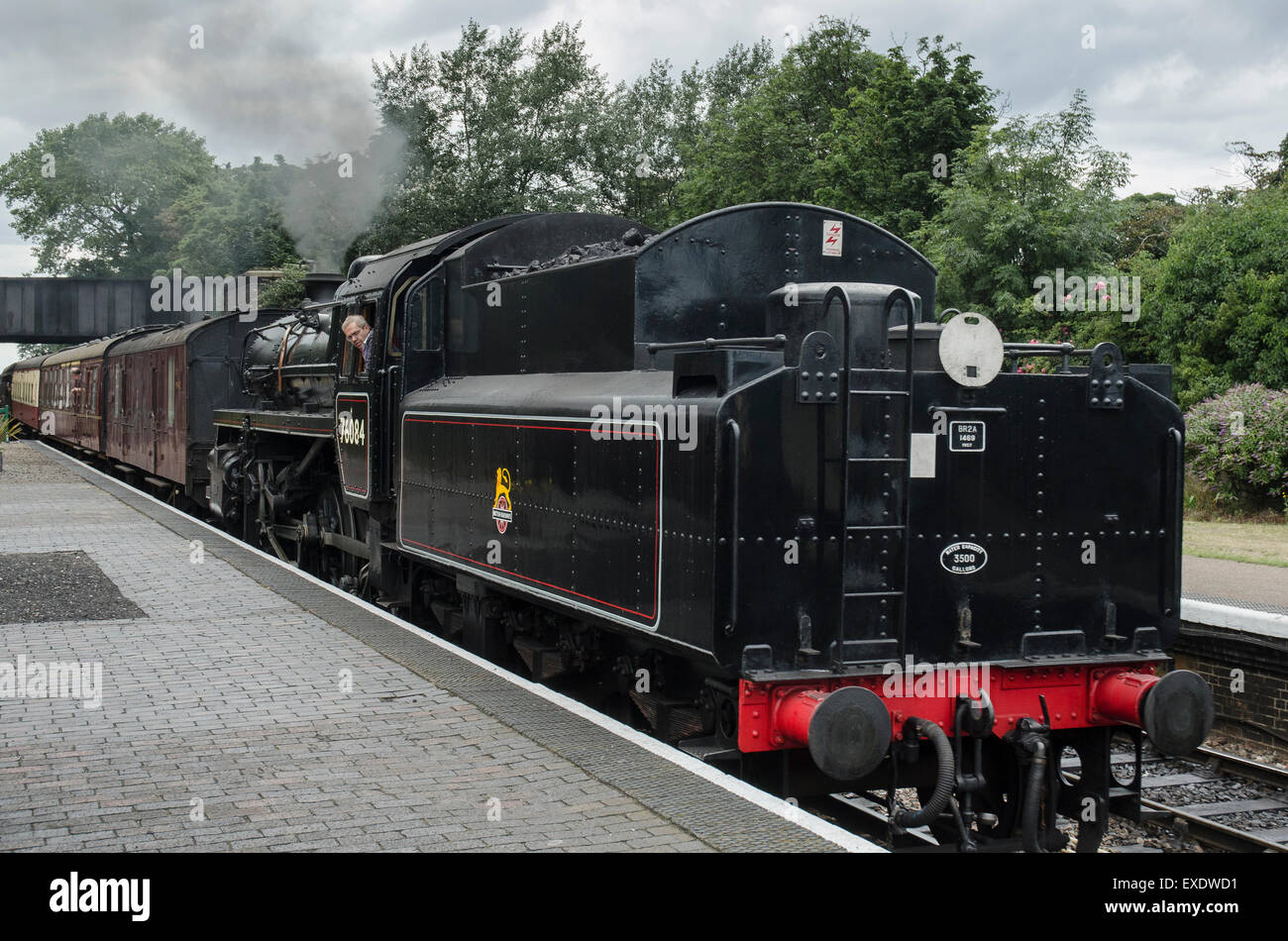BR standard 4MT 76084 steam engine entering Sheringham station on the ...