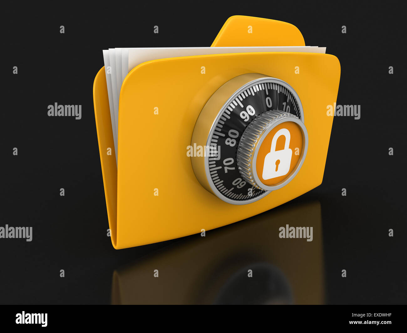 File protection. Image with clipping path Stock Photo - Alamy