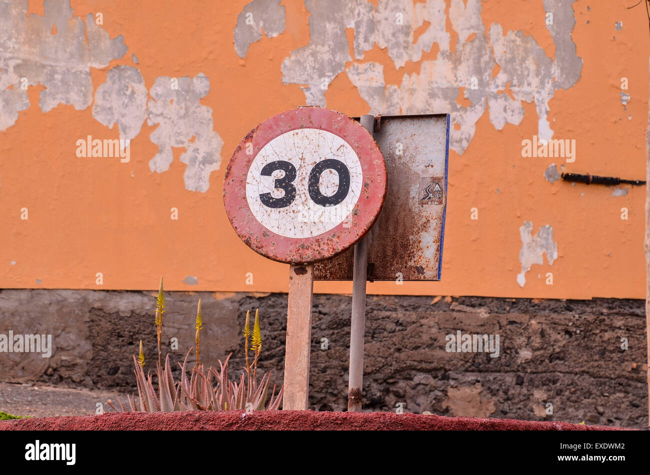 Vintage Old Rusty Road Sign Stock Photo - Alamy
