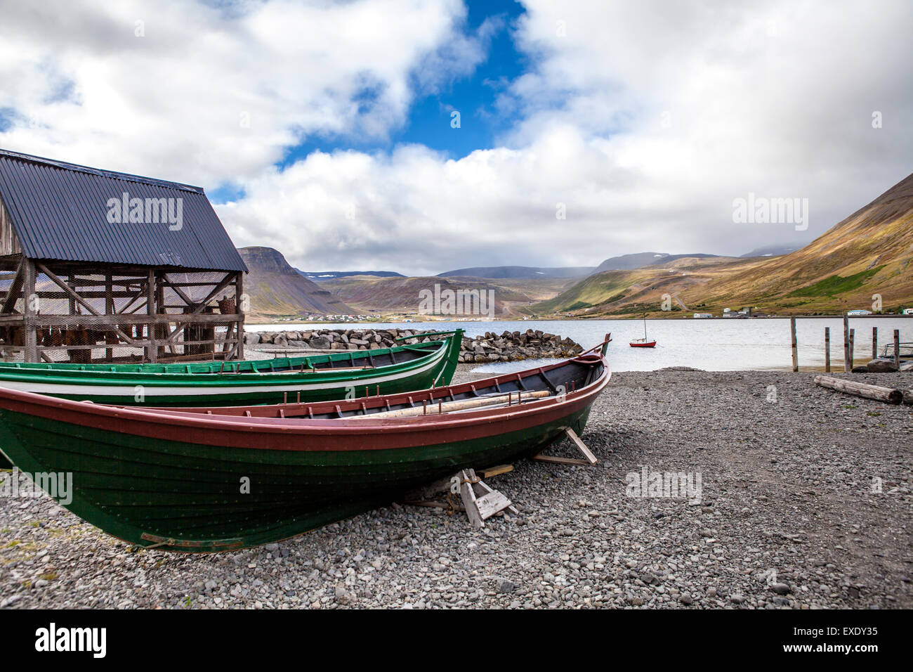 Fish boat on the beach Stock Photo - Alamy