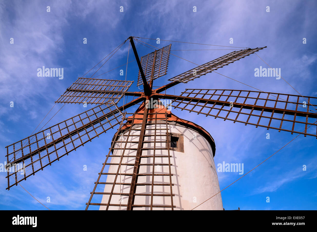 Vintage Wind Mill Stock Photo - Alamy