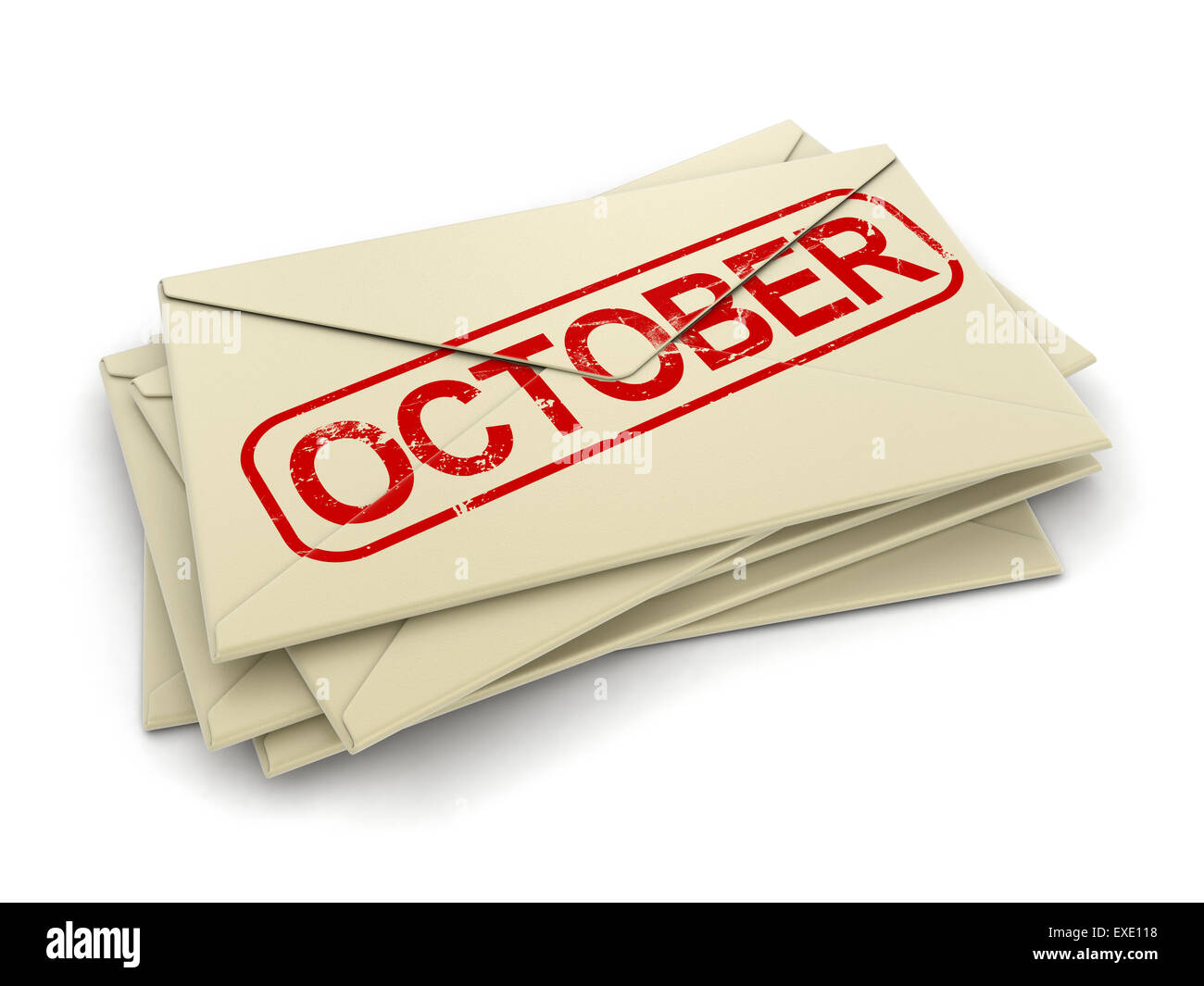 october letters (clipping path included Stock Photo - Alamy