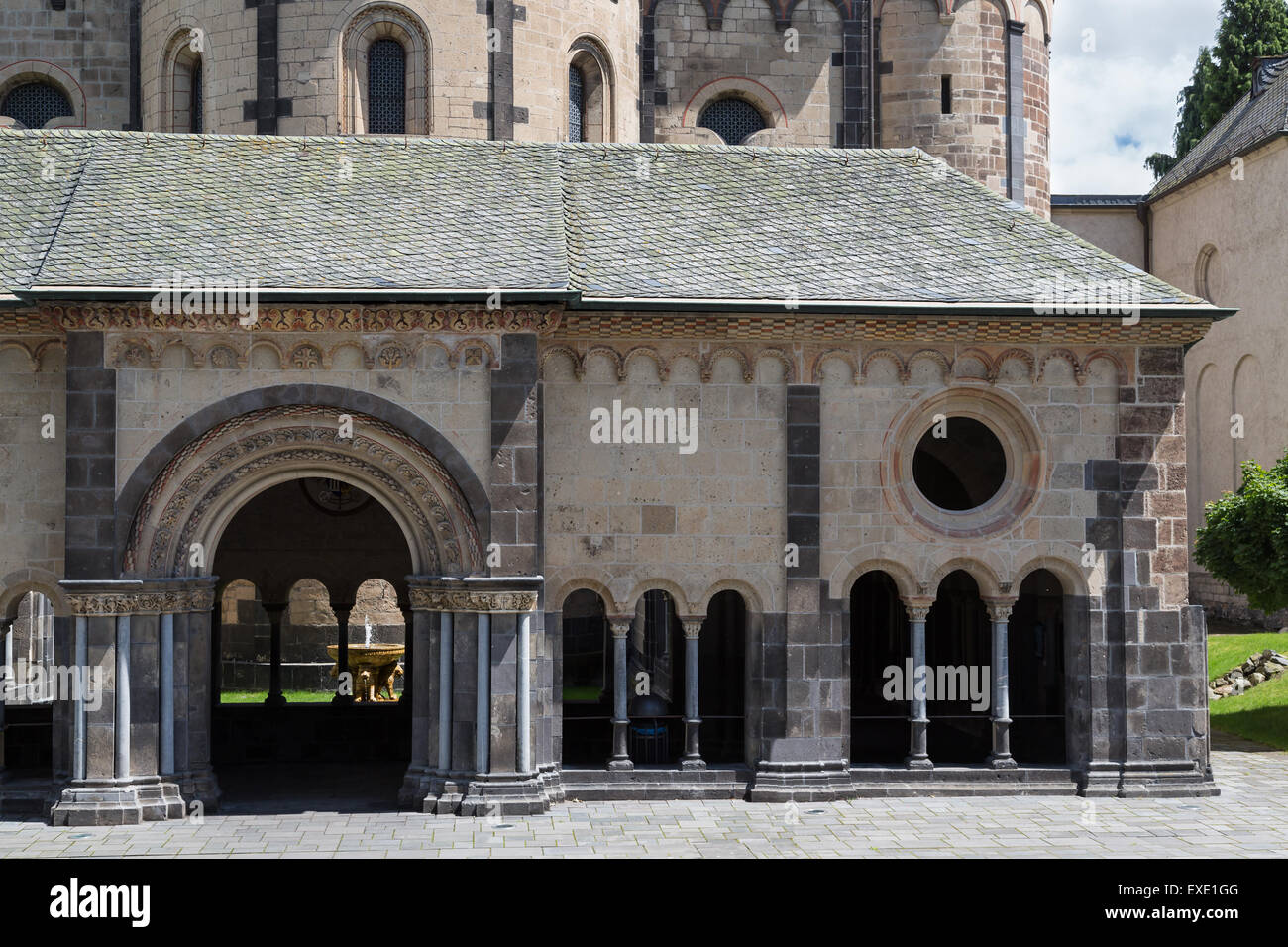 Old medieval benedictine Abbey in Maria Laach, Germany Stock Photo - Alamy