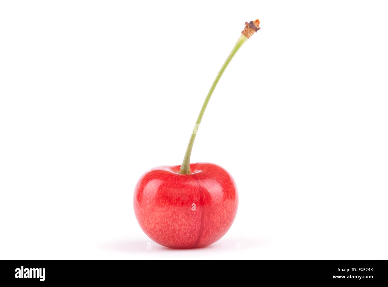 Red ripe cherry isolated on white background Stock Photo - Alamy