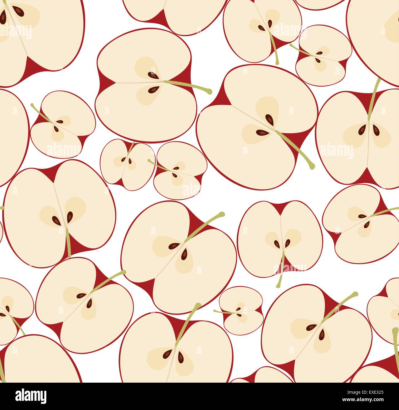 Seamless pattern with apples. Vector illustration Stock Vector Image ...