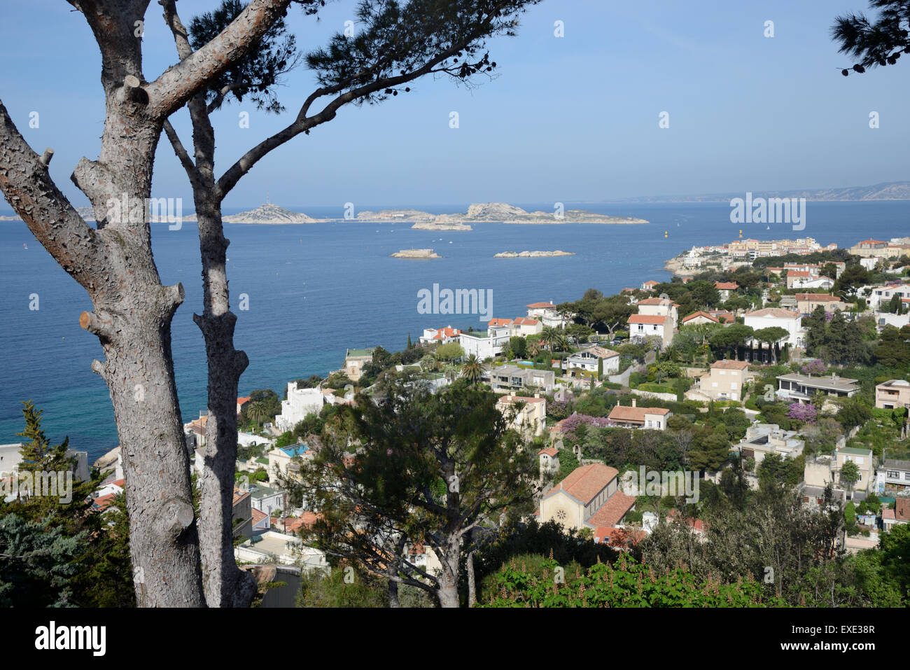 View of Marseille Bay & the Mediterranean Coast from the Up-Market ...