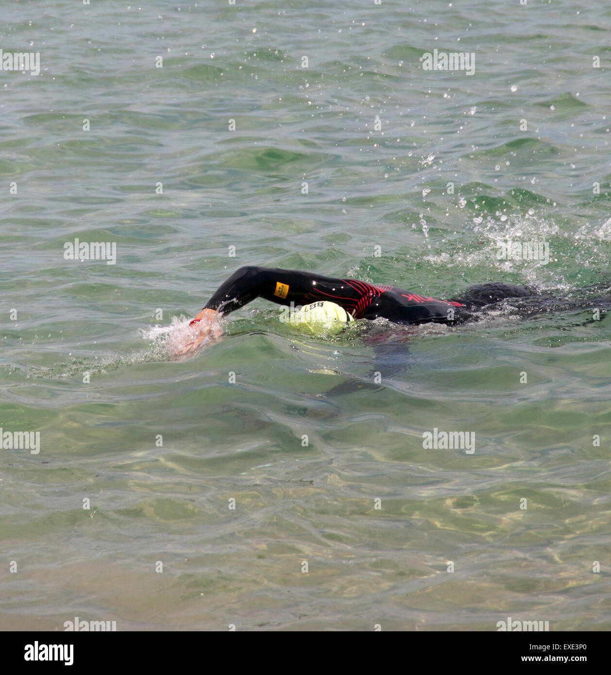 Sea swimmer swimming in the sea Stock Photo - Alamy