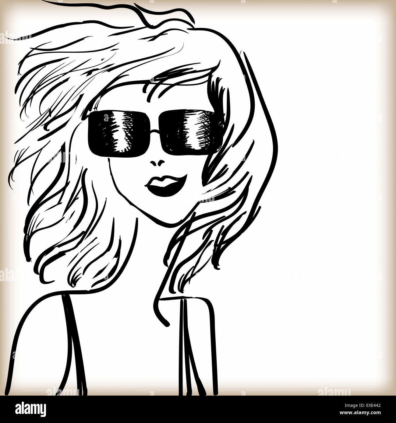 Girl wearing spectacles Stock Photo - Alamy