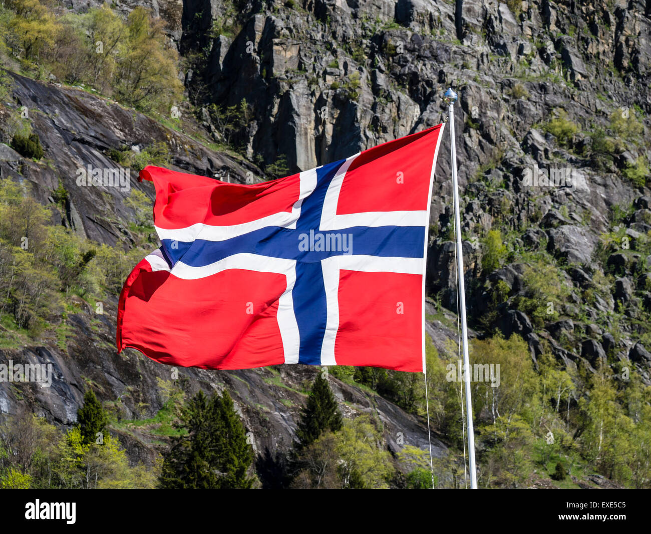 Wavy flag of norway hi-res stock photography and images - Alamy