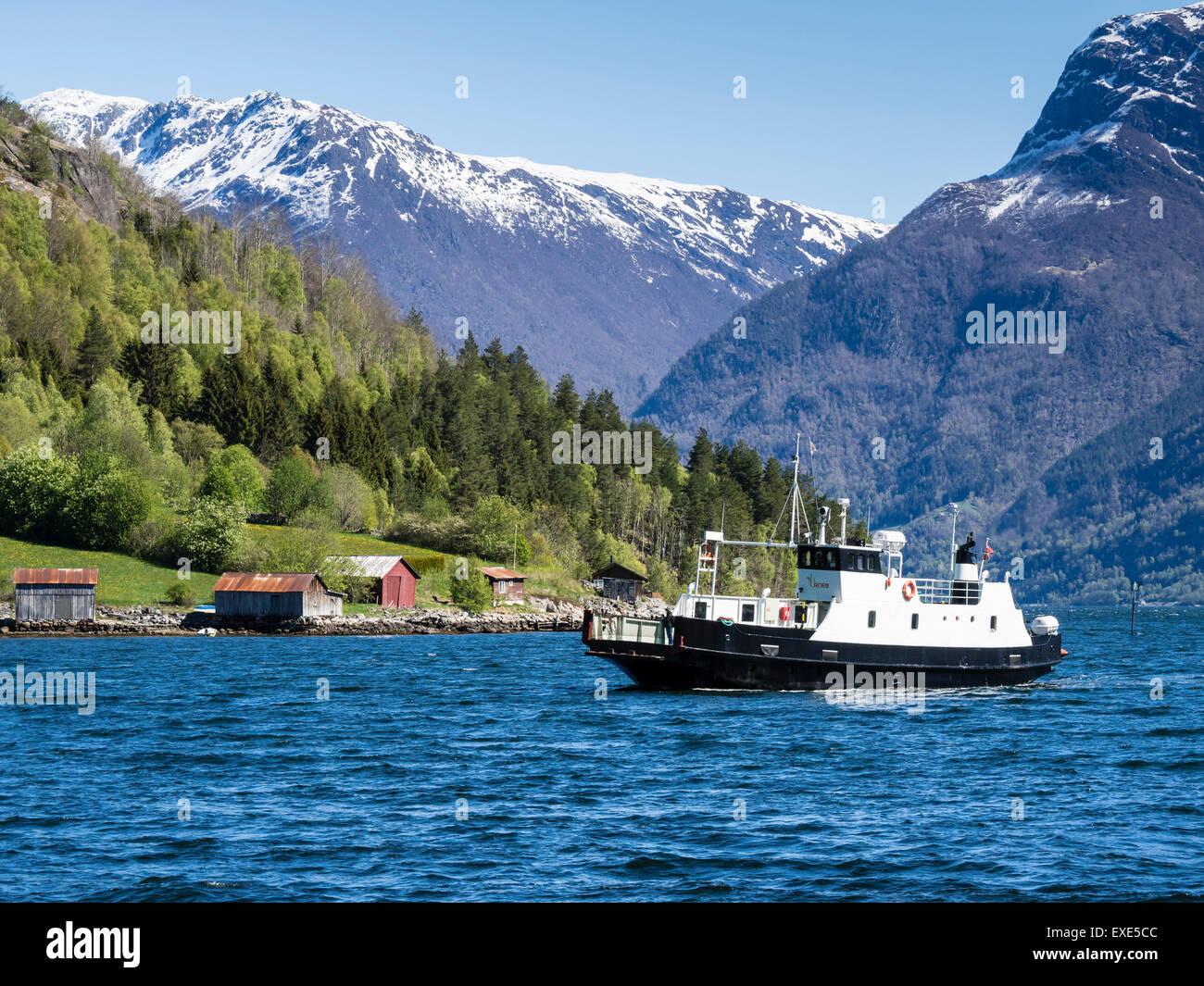 Ferry Urnes to Solvorn, from the oldest norwegian stave church sailing ...