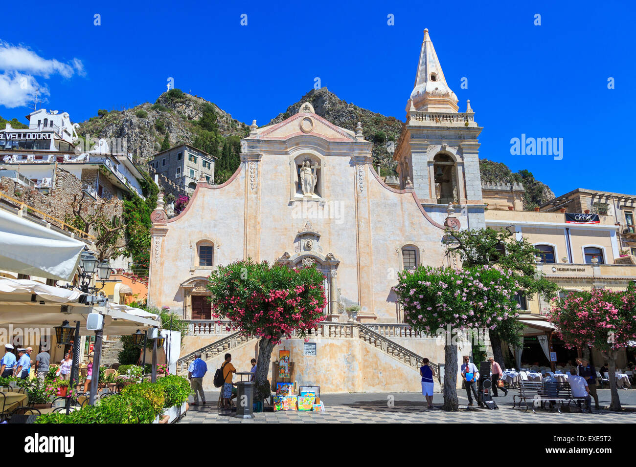San Giuseppe Church in Aprile Square, Taormina, Messina district ...