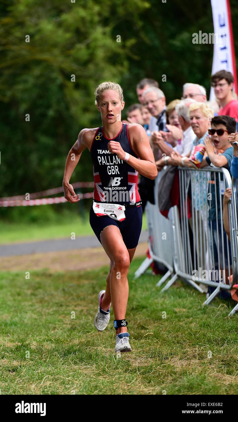 Markeaton Park, Derby, UK. 12th July 2015. Defending champion Emma ...