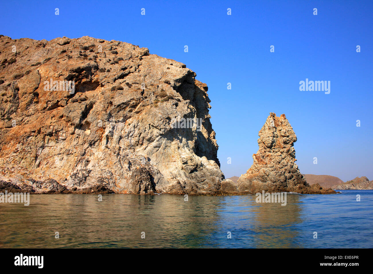 Cliffy coastline surrounding Ropalo cape/ stivi beach. View access by ...