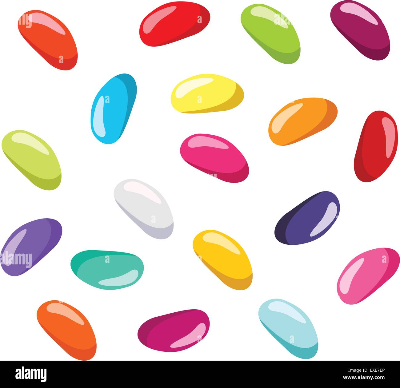 Jelly beans of various colors. Vector illustration Stock Vector Image ...