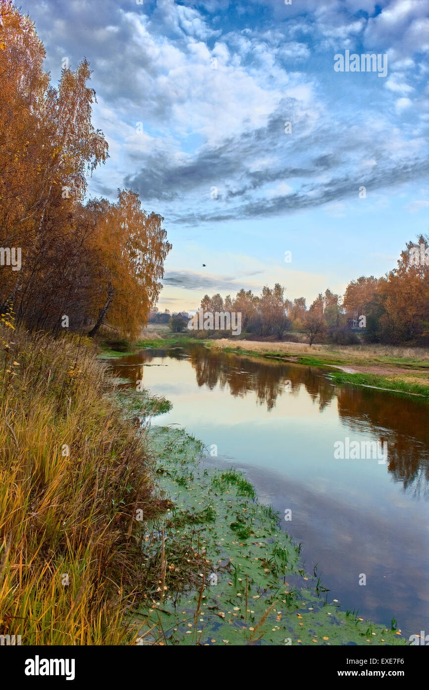 mellow autumn on river bank Stock Photo - Alamy