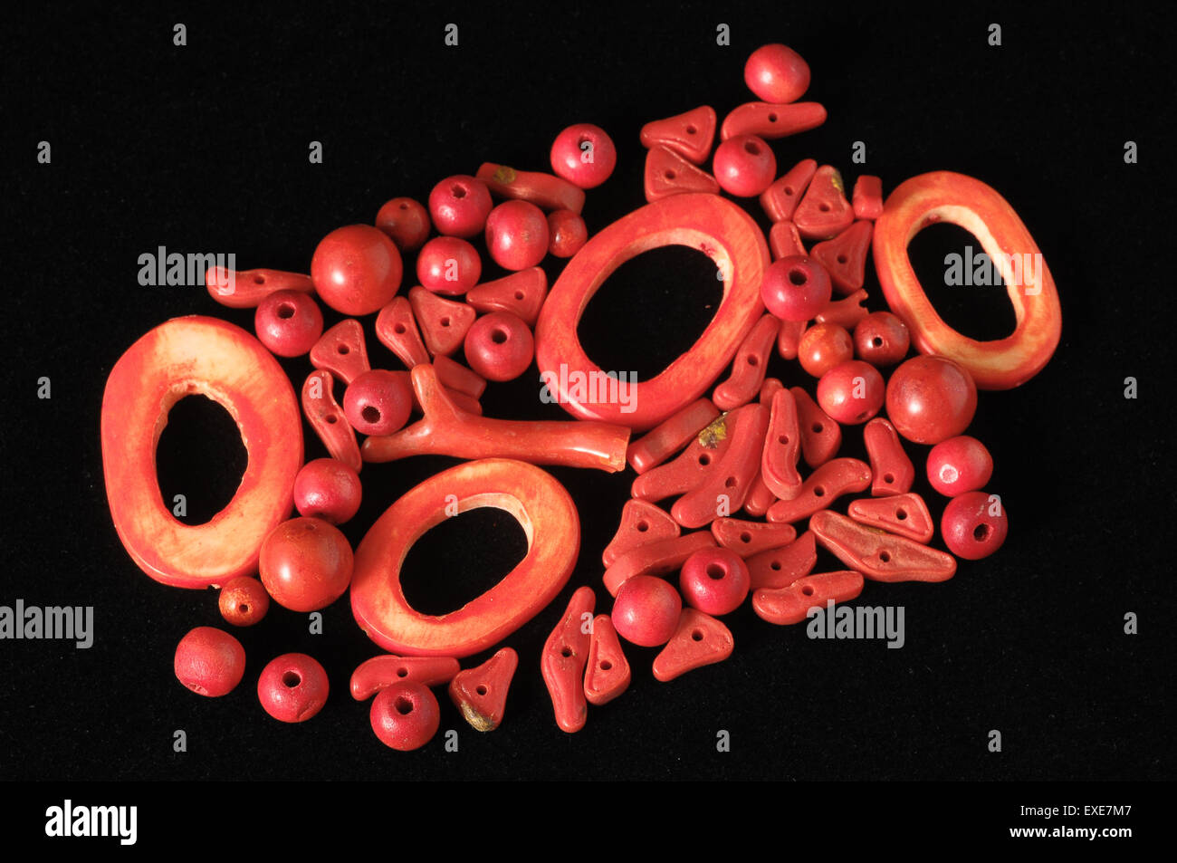 Red Coral Stones Stock Photo - Alamy