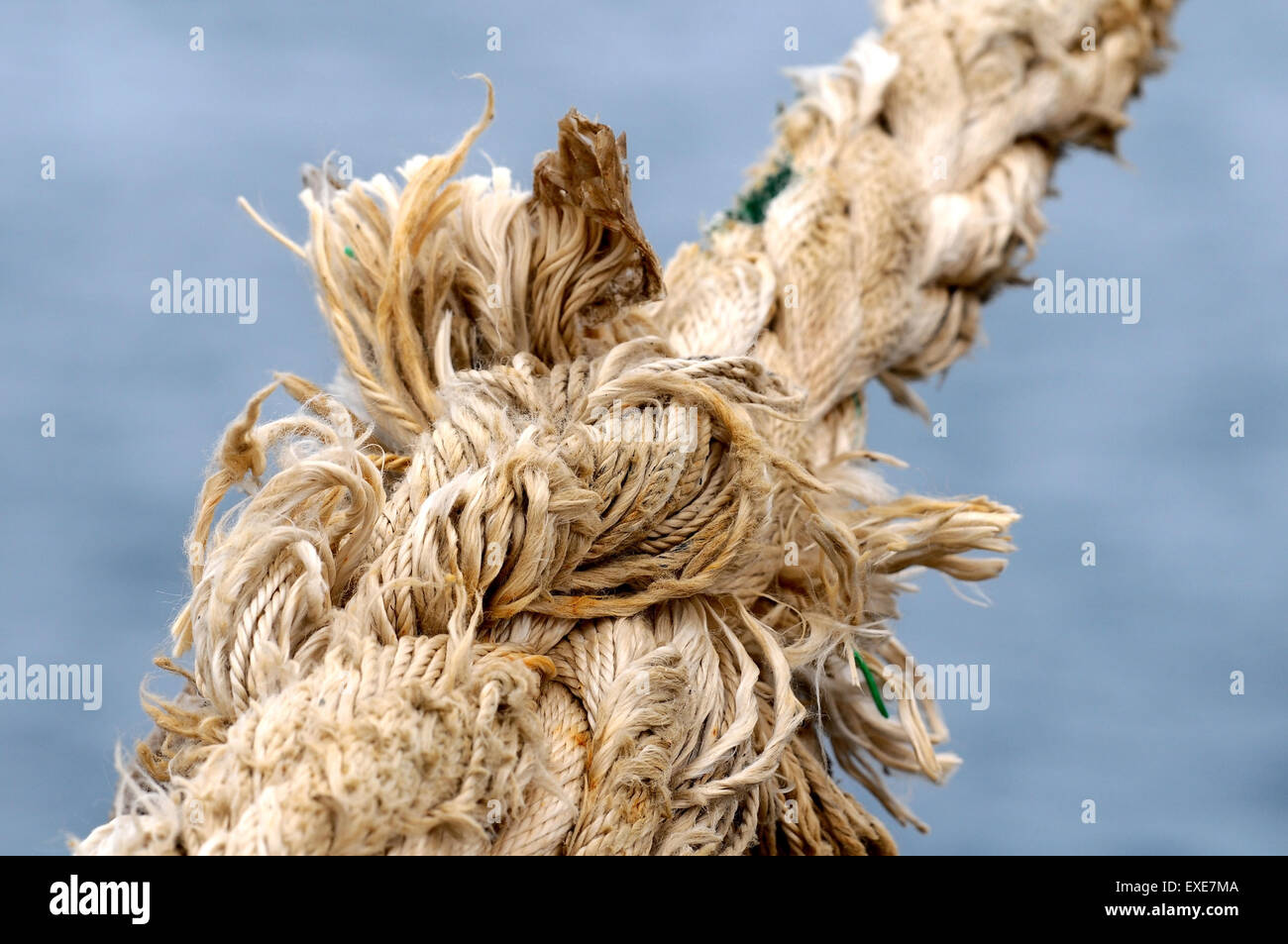 A Naval Rope on a Pier Stock Photo - Alamy