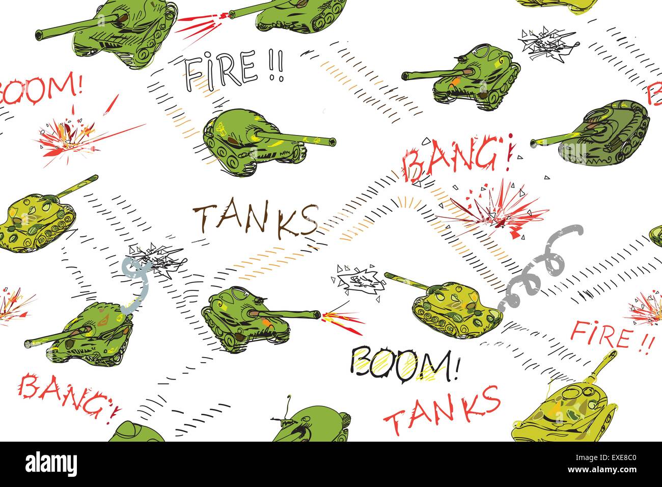 Tanks fire Stock Vector Images - Alamy