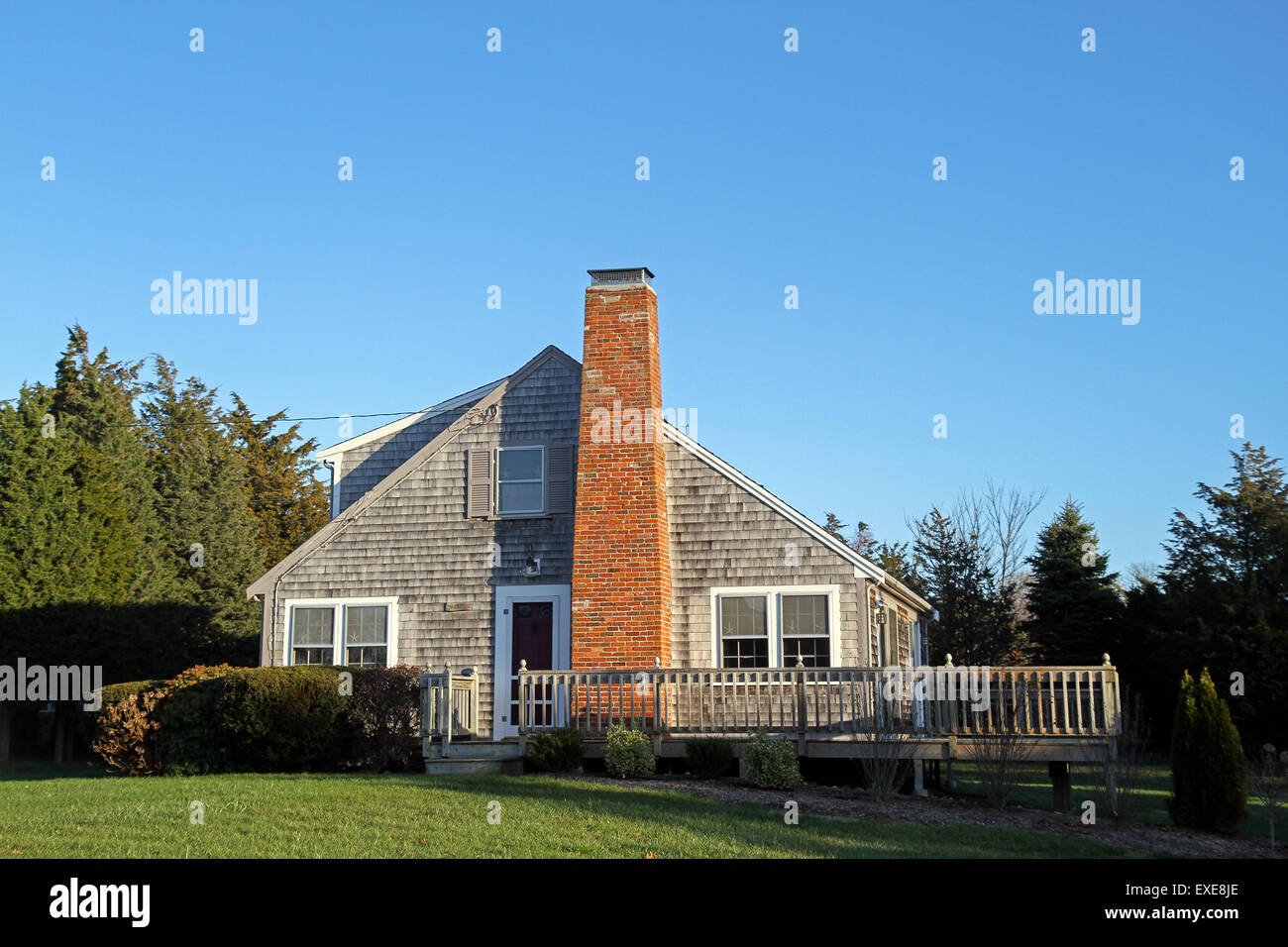 A shingled home on Cape Cod, Massachusetts, USA. For Editorial Use Only ...