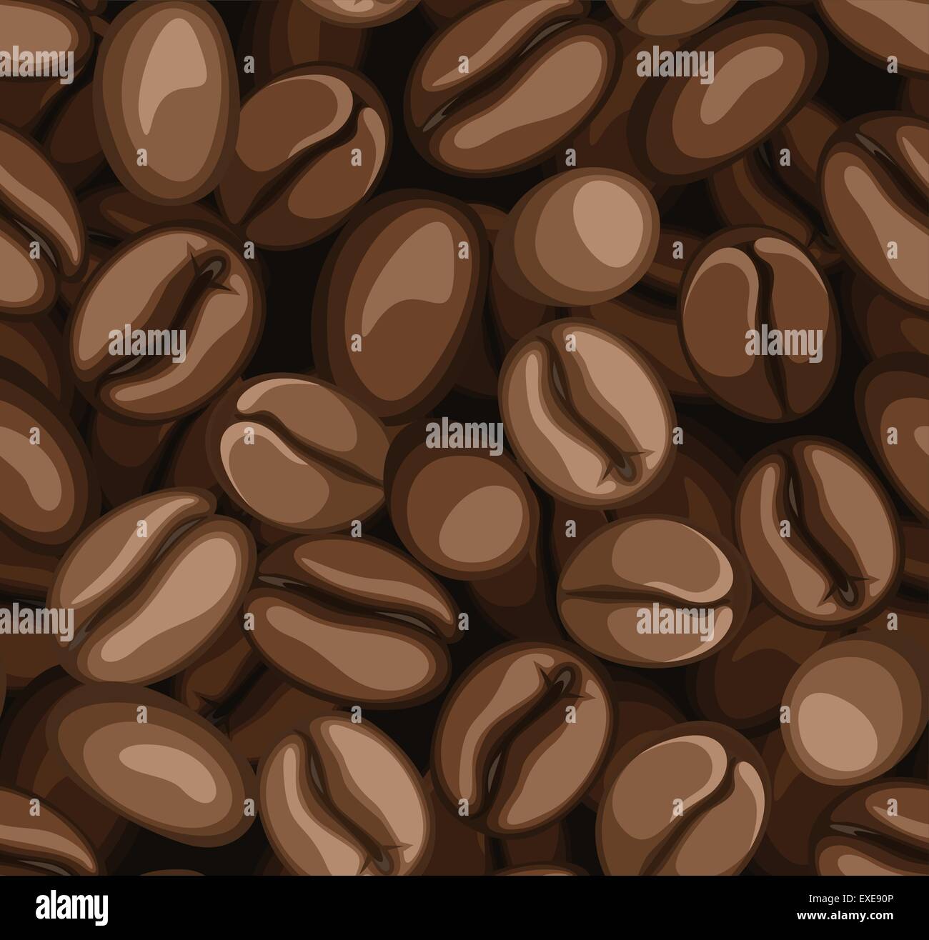 Coffee beans seamless background. Vector illustration Stock Vector ...