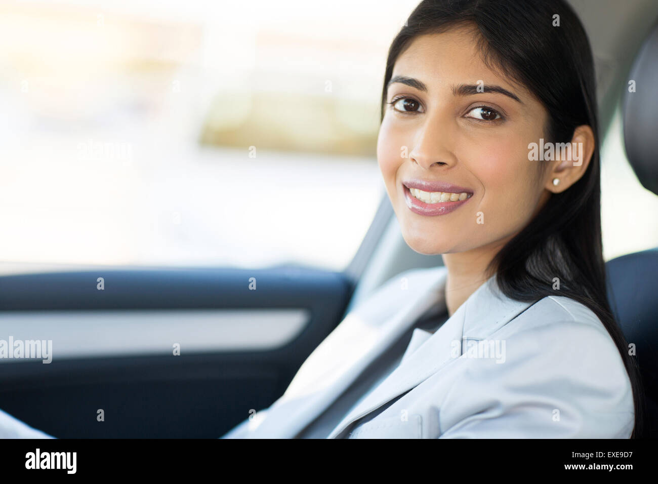 Female model posing car hi-res stock photography and images - Alamy