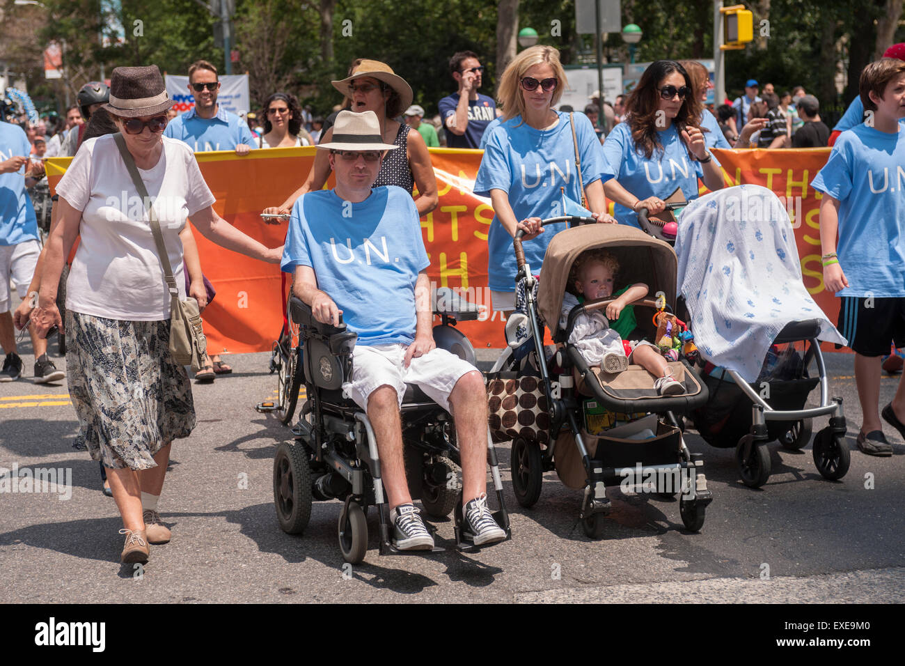 New York, USA. 12th July, 2015. People with disabilities and their ...