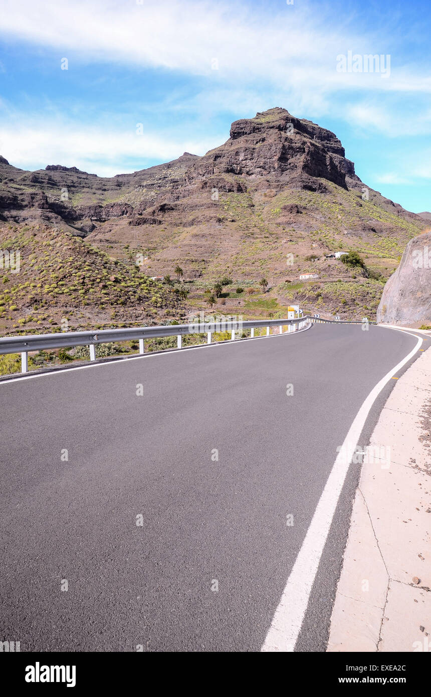 Long Lonely Road Stock Photo - Alamy