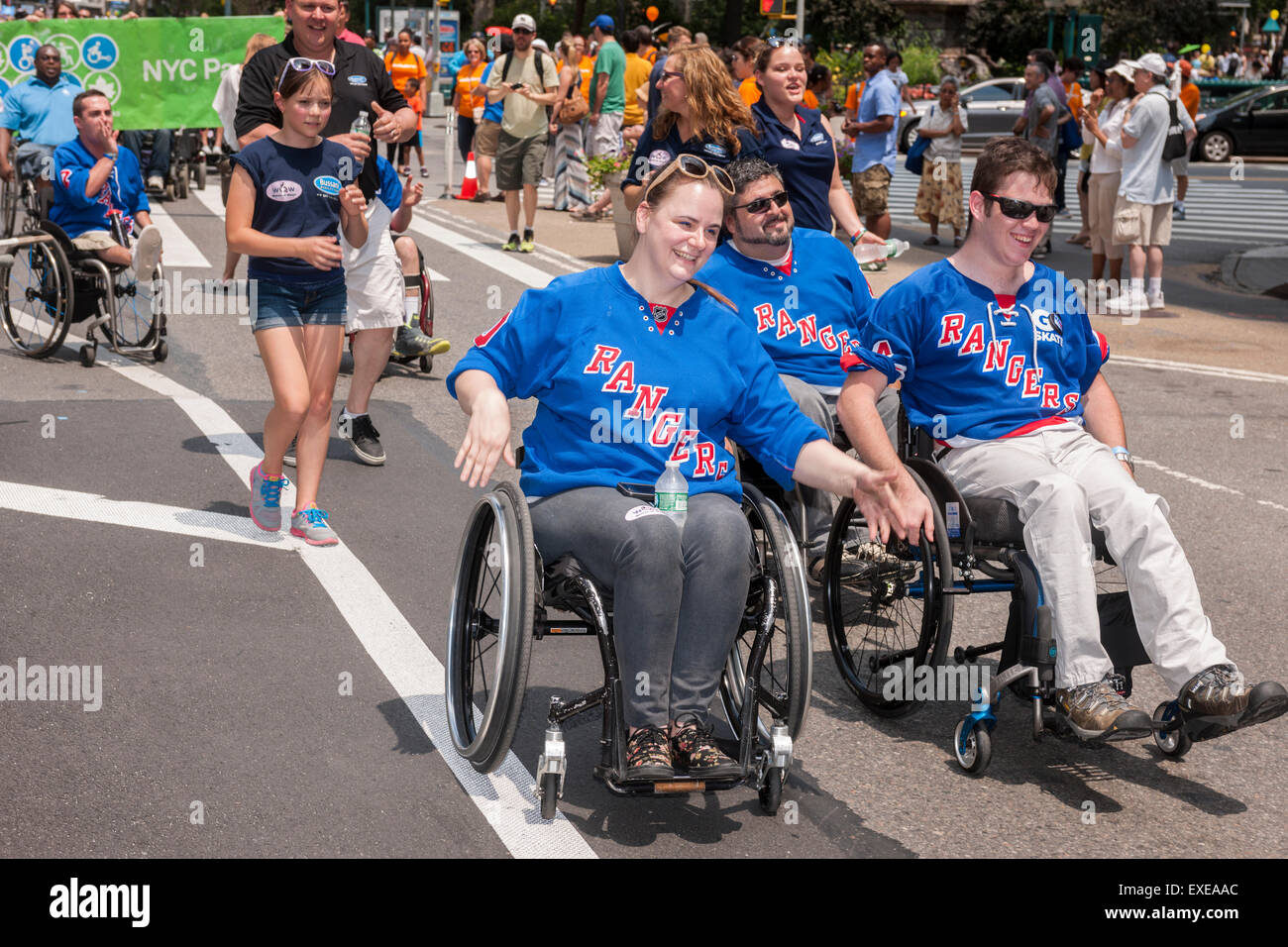 New York, USA. 12th July, 2015. People with disabilities and their ...