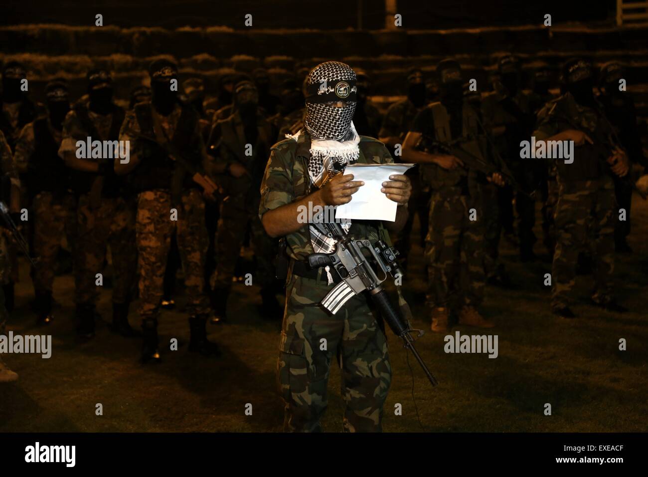 The military wing of the popular resistance committees hi-res stock ...