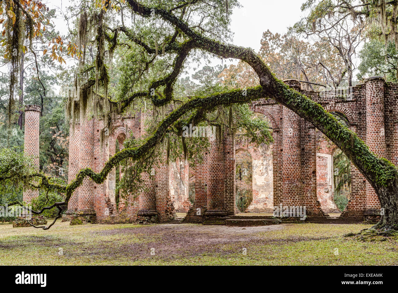 Sheldon Church Ruins in Beaufort County, South Carolina Stock Photo - Alamy