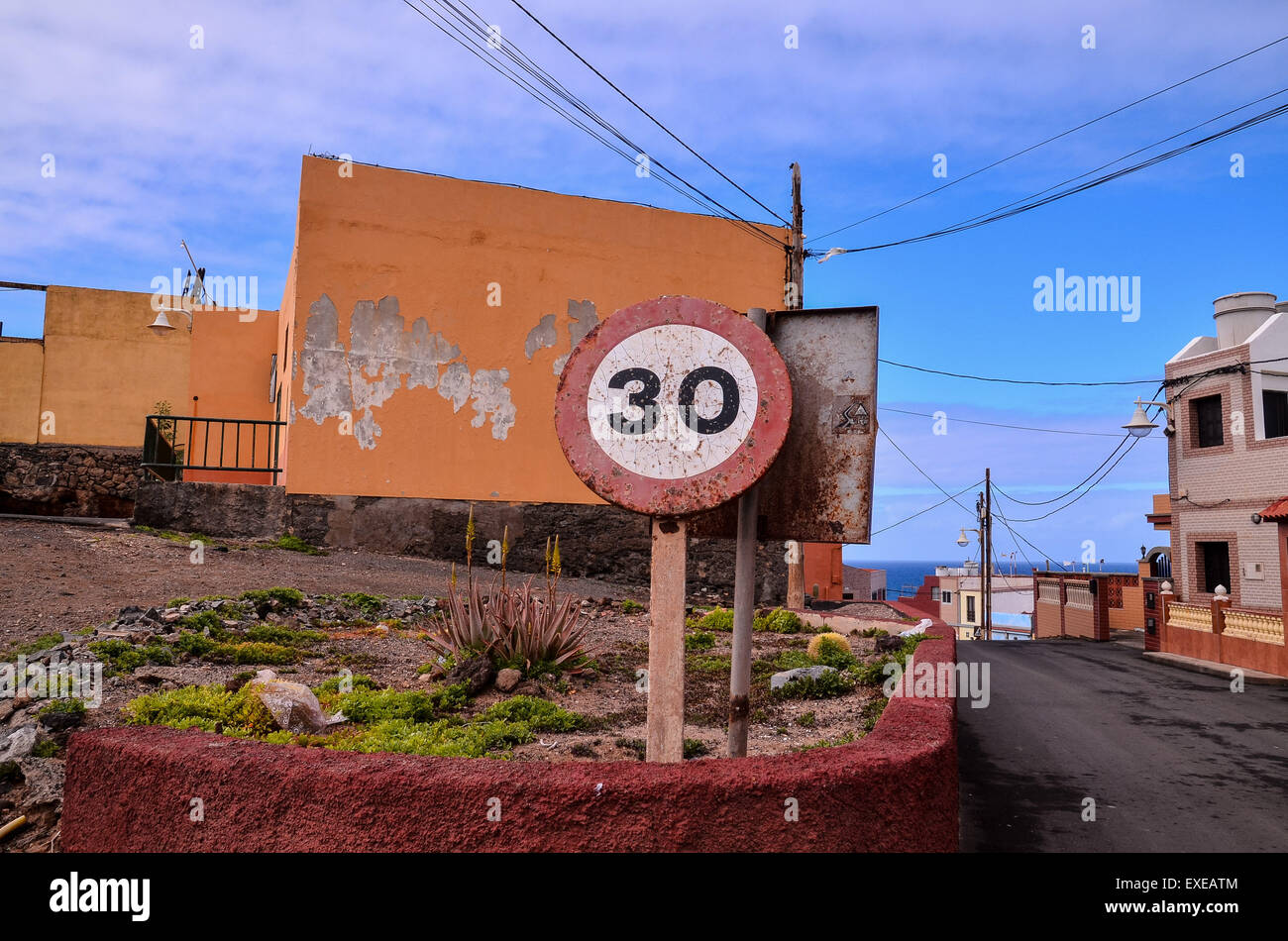 Vintage Old Rusty Road Sign Stock Photo - Alamy