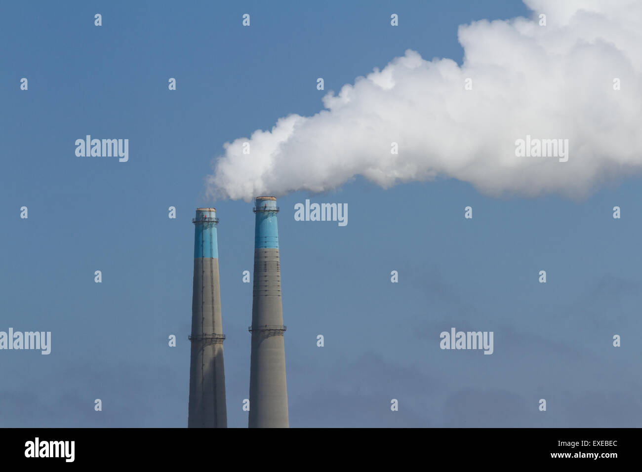 tall stacks used in a natural bass power plant in the Monterey Bay area ...