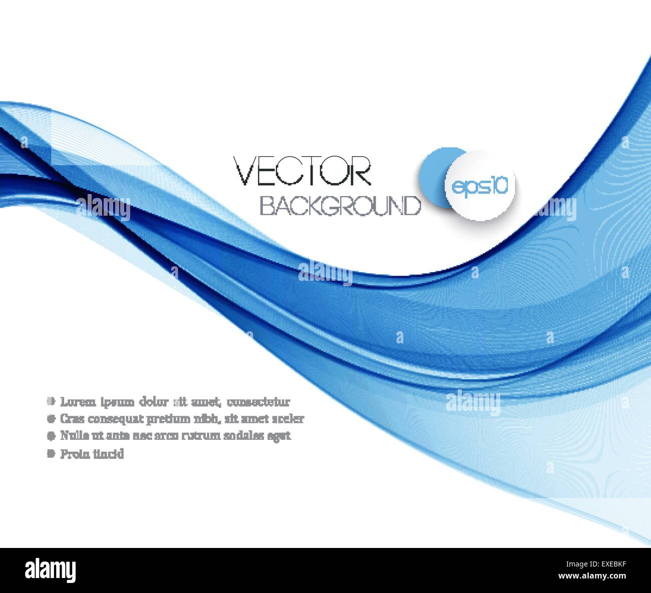 Smooth wave stream line abstract header layout. Vector illustration ...