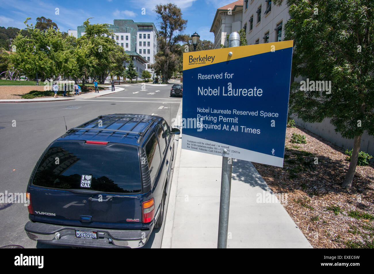Nobel Laureate Parking, University of California, Berkeley, CA Stock ...