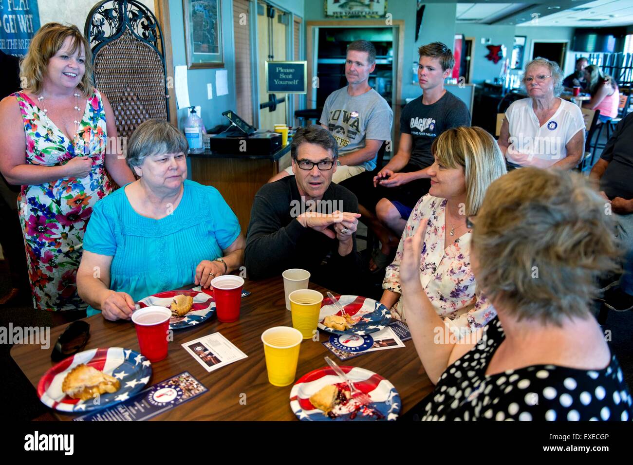 Ellston, Iowa, USA. 12th July, 2015. Former Texas governor and current ...