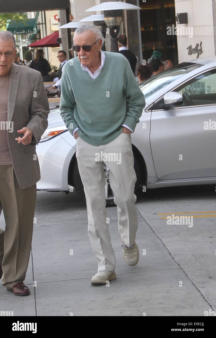 Marvel Comics writer Stan Lee goes to lunch in Beverly Hills Featuring ...