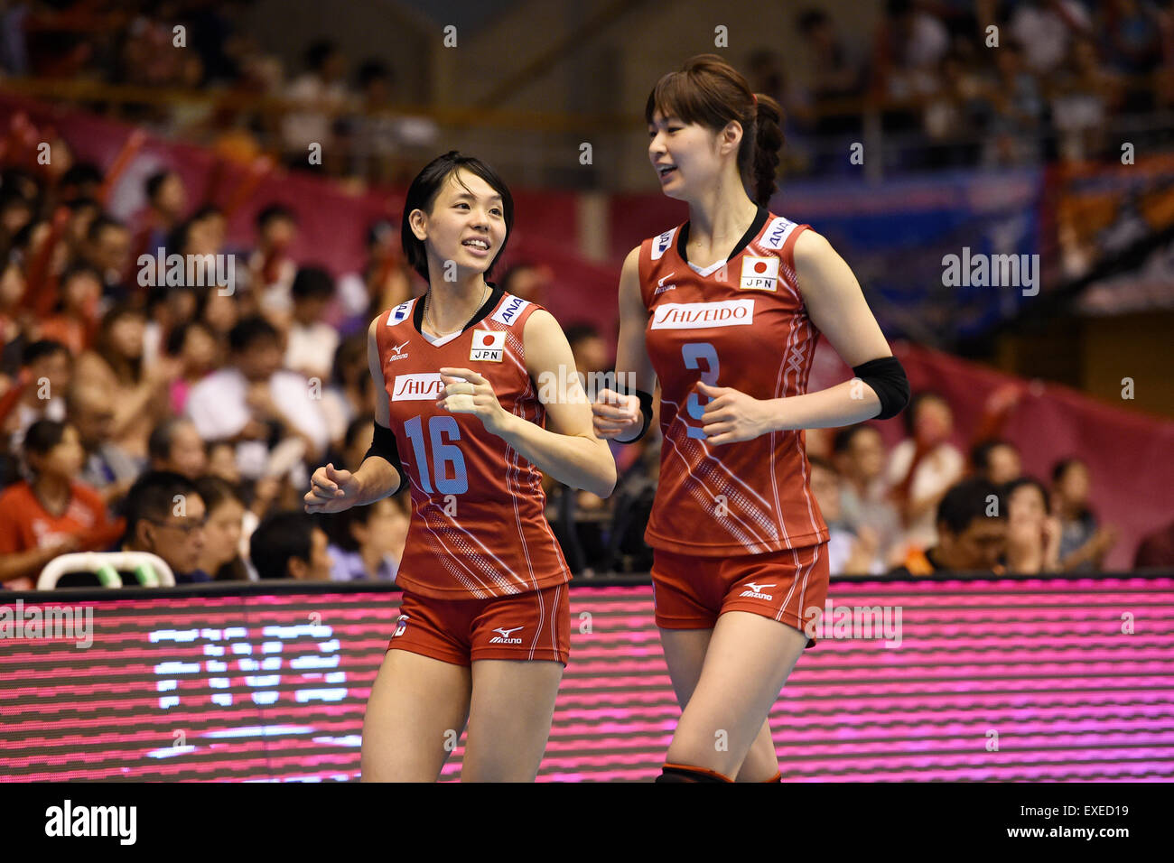 Saitama, Japan. 12th July, 2015. (L-R) Saori Sakota, Saori Kimura (JPN ...